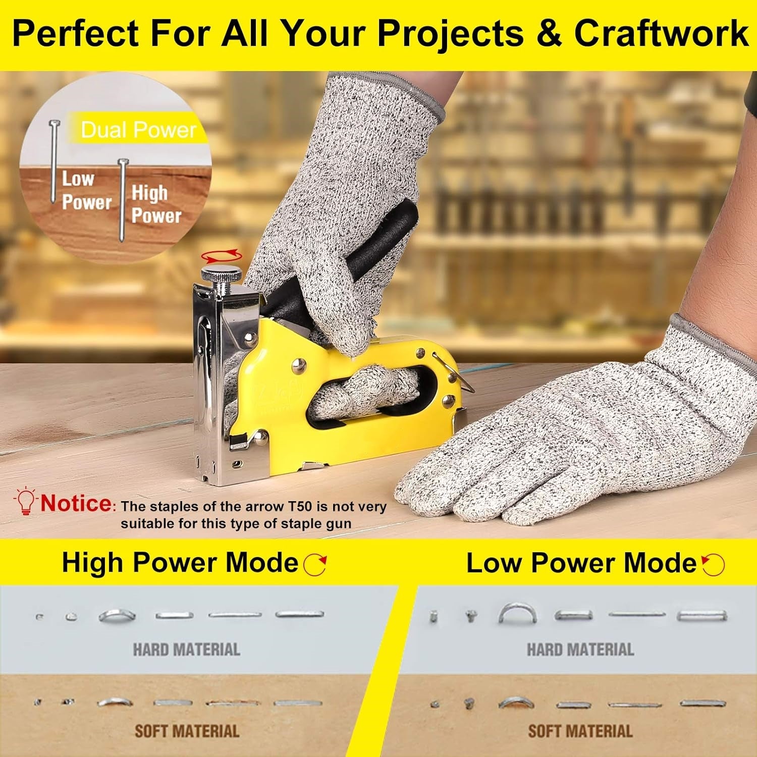 Agrafeuse Murale- Cloueuse 3 en 1 Agrafeuse Bois & 3000 Agrafes ...