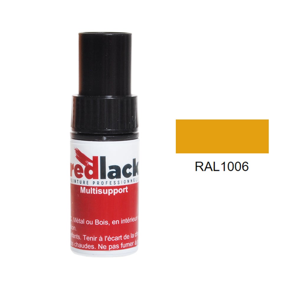 Flacone vernice per ritocchi Giallo mais RAL 1006 Redlack multisupporto ...