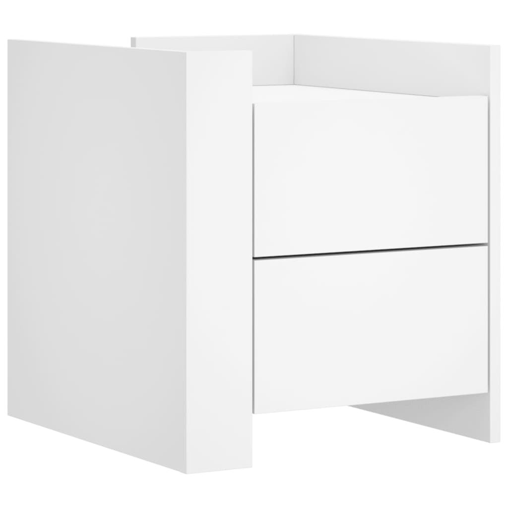 Table de chevet，Table d'appoint, Table de nuit pour Salon Chambre blanc ...