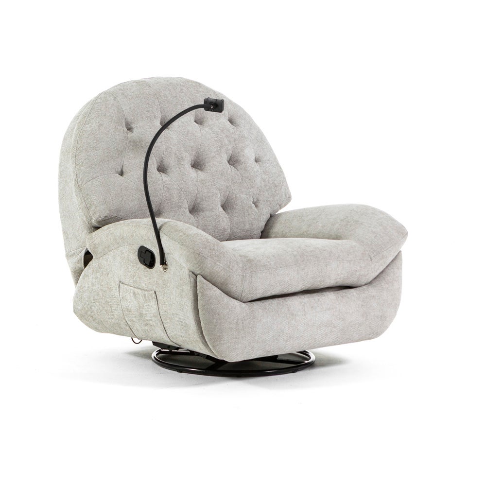 Fauteuil relax inclinable 3 positions, pivotant et à bascule en tissu ...