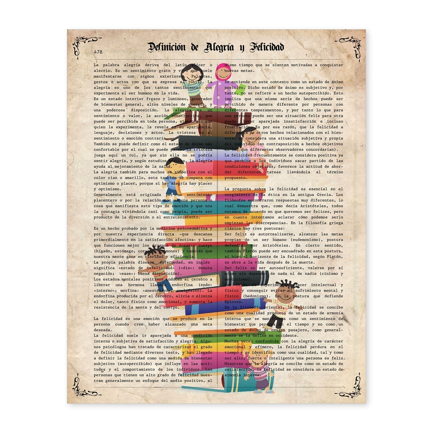 Poster De Ninos Sobre Libros. Láminas Coloridas Con Definiciones ...