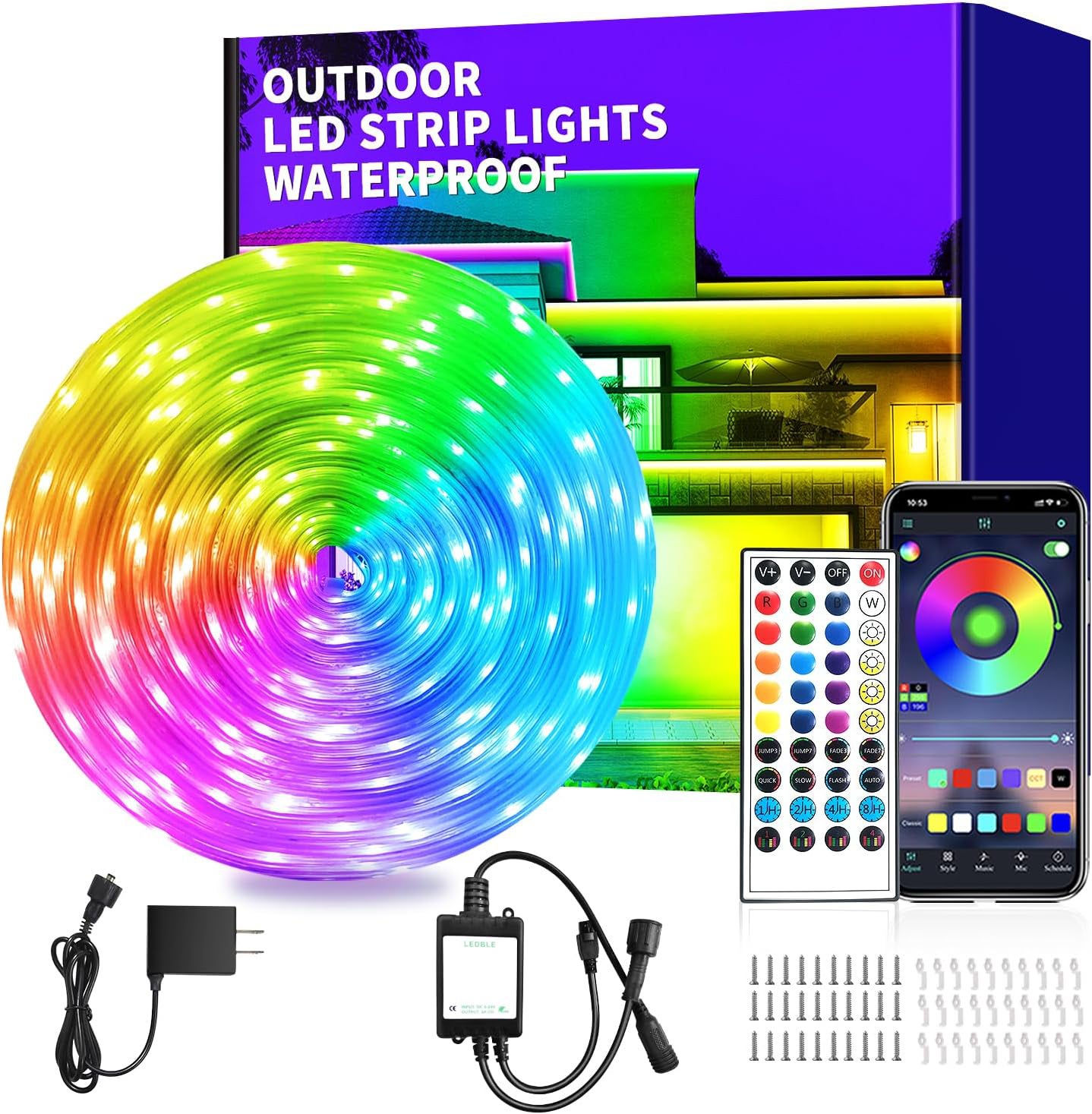 Bande lumineuse LED RVB, 30 m - 480 LED, guirlande lumineuse LED pour ...