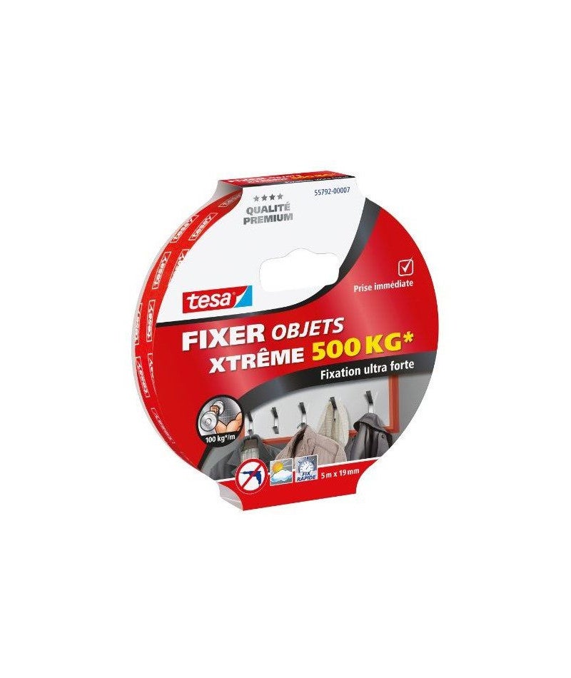 TESA Ruban adhésif Double face Xtreme - 500Kg - 5m x 19mm | Leroy Merlin