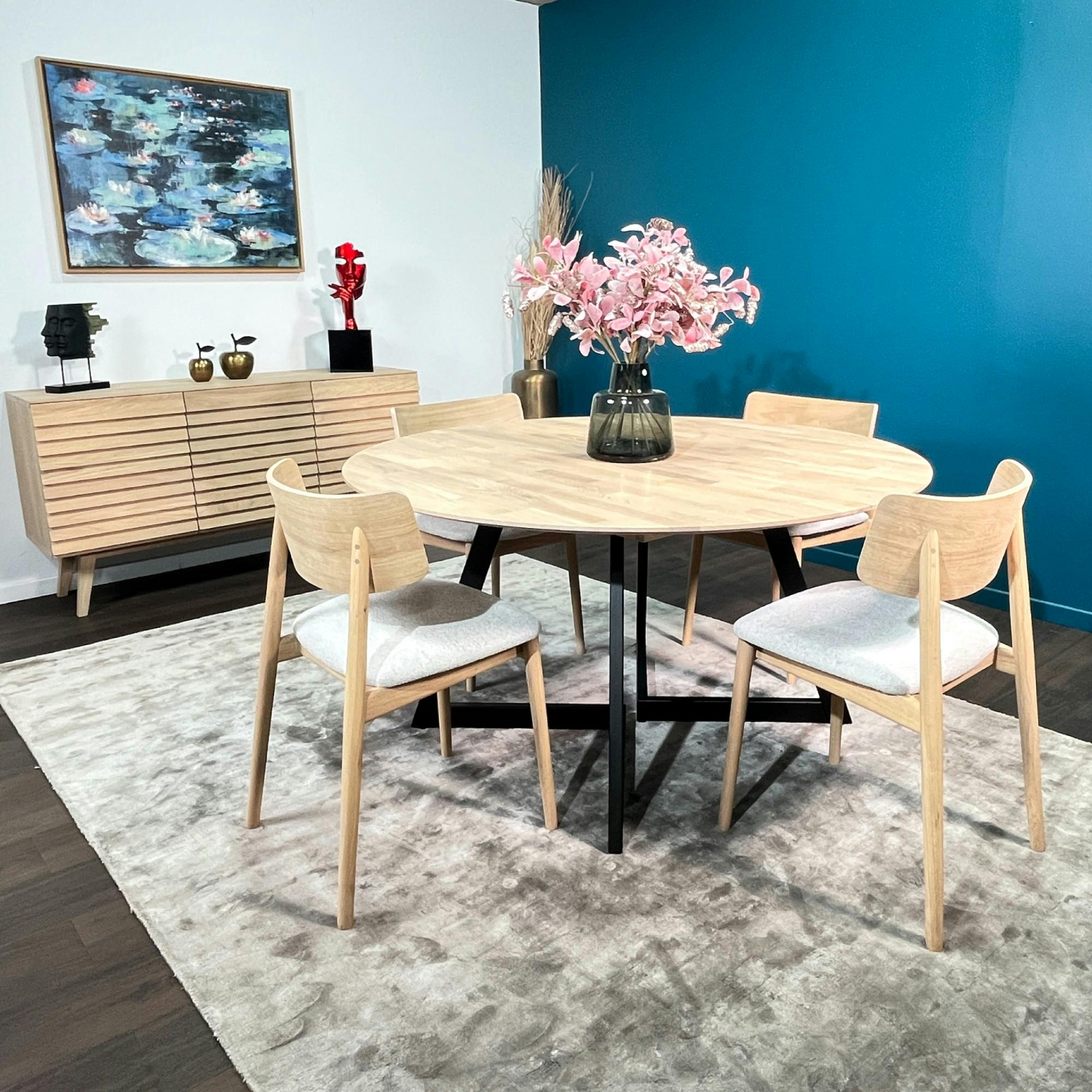 Table ronde extensible en chêne blanc 140-340 cm COLOGNE | Leroy Merlin