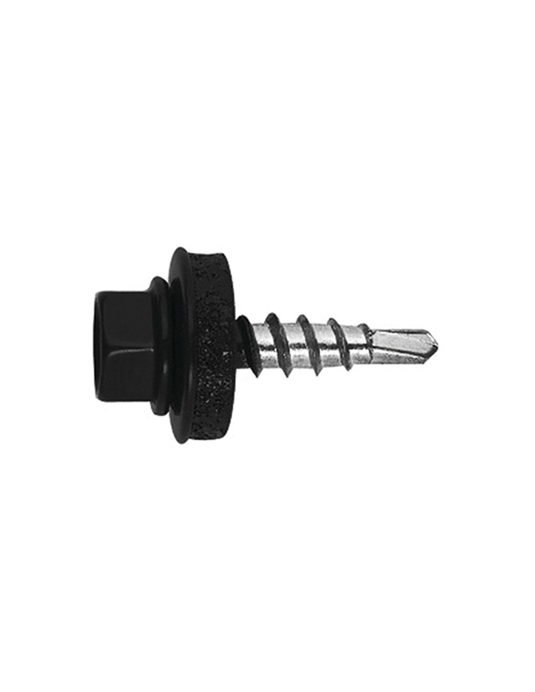 Vis autoperceuse Tête hexagonale TH 4.8X19 Rondelle d'étanchéite avec joint néoprene EPDM Acier ...