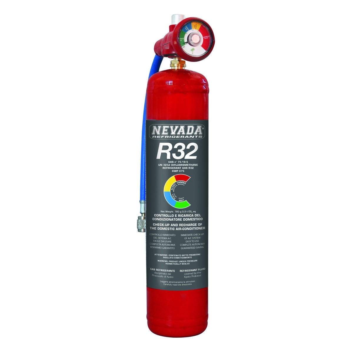 BOTELLA DE GAS REFRIGERANTE R32 CON MANÓMETRO 780 gr. | Leroy Merlin