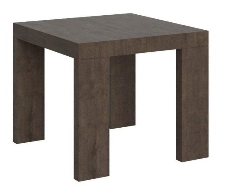 Petite table carrée extensible 90x90-246 Ribo-Couleur Marron | Leroy Merlin