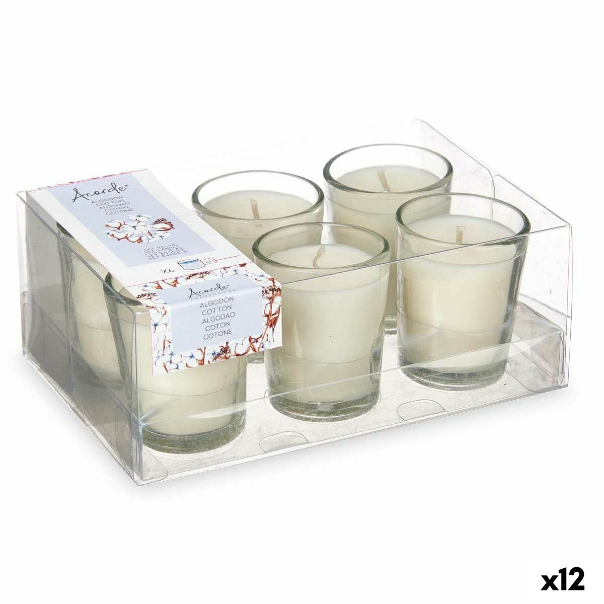 Set de Velas Perfumadas 16 x 6,5 x 11 cm (12 Unidades) Vaso Algodón ...