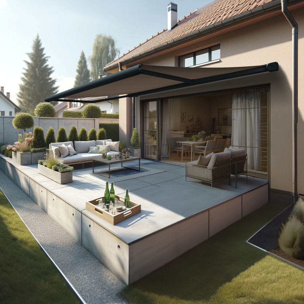 CHICAGO XL - Store banne coffre (Motorisé à télécommande - Taupe ...