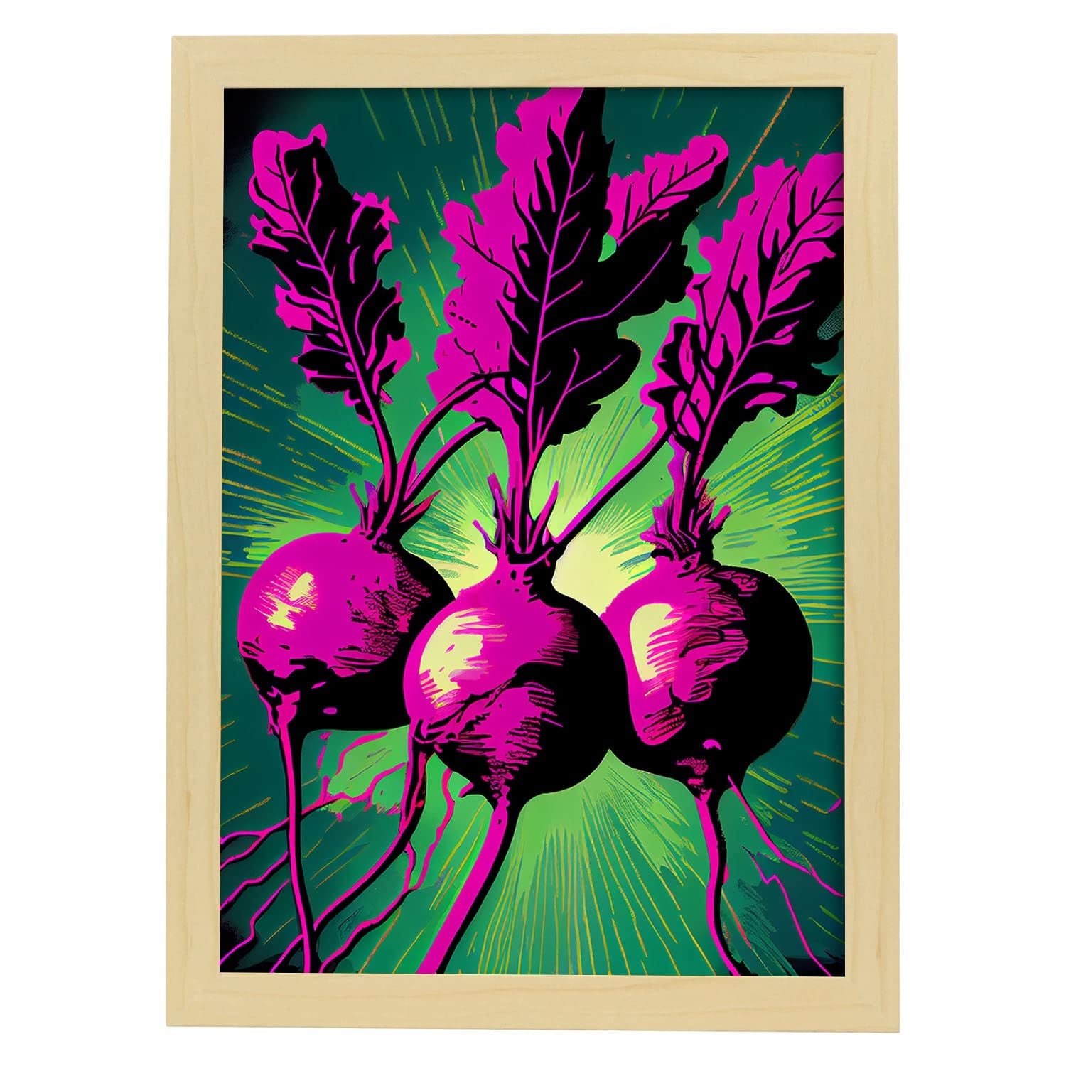 Nacnic Betteraves Affiche Colorée De Légumes Et De Fruits Illustration ...