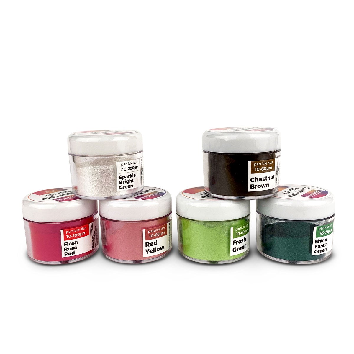 SPRING SET - 6 pigments en poudre de haute qualité, couleurs de ...