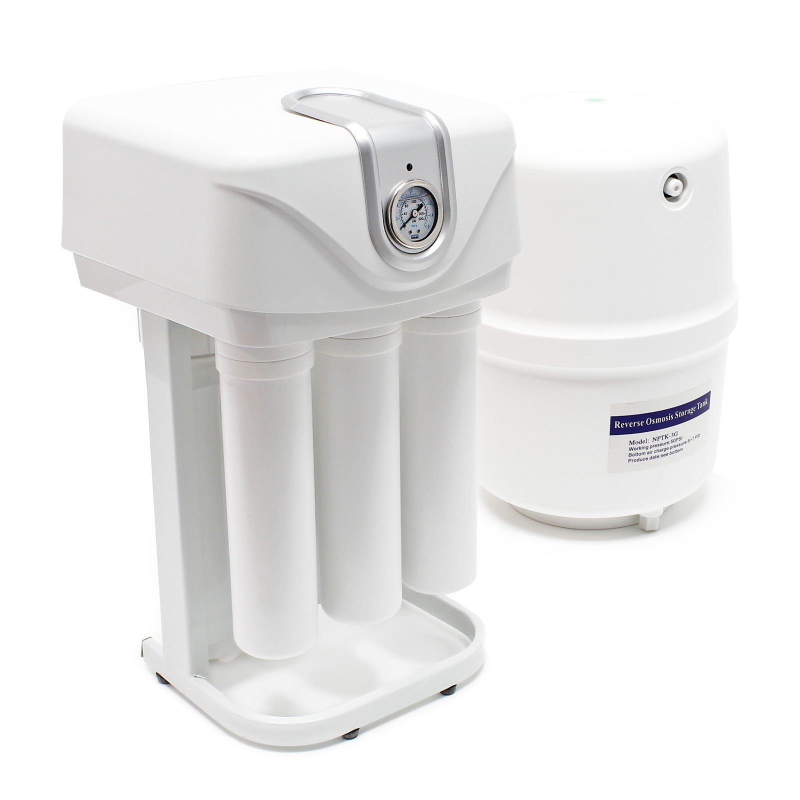 Naturewater NW-RO50-C01 – Système Osmose Inverse (RO) 5 étapes – 190 l/jour 50 GPD – Pompe ...