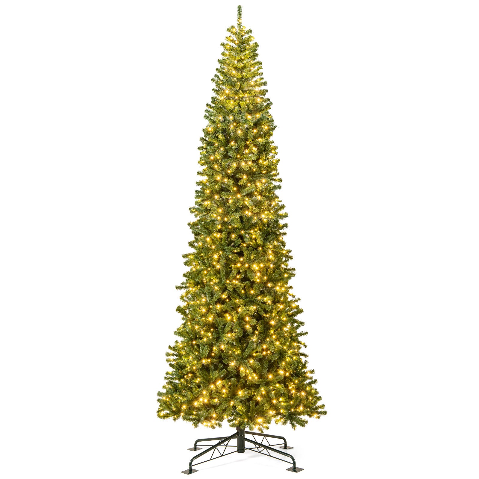 360 cm Arbre de Noël Artificiel Articulé Pré-Éclairé, Connecteur d ...