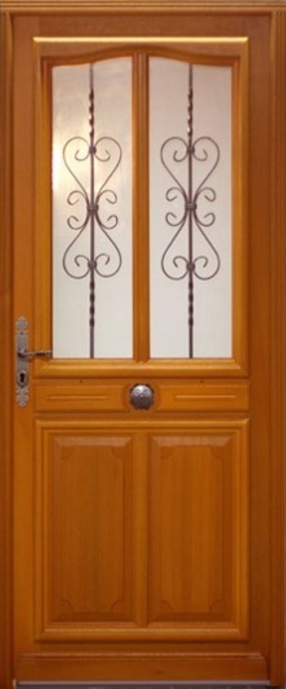Porte D'Entrée Bois Vitrée, Carole, H,215Xl,80 P, Droit Côtes Tableau ...
