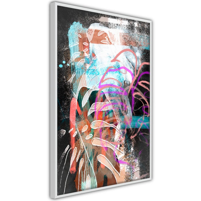 Affiche Murale Encadrée "Disco Leaves" 21 x 30 cm Blanc | Leroy Merlin