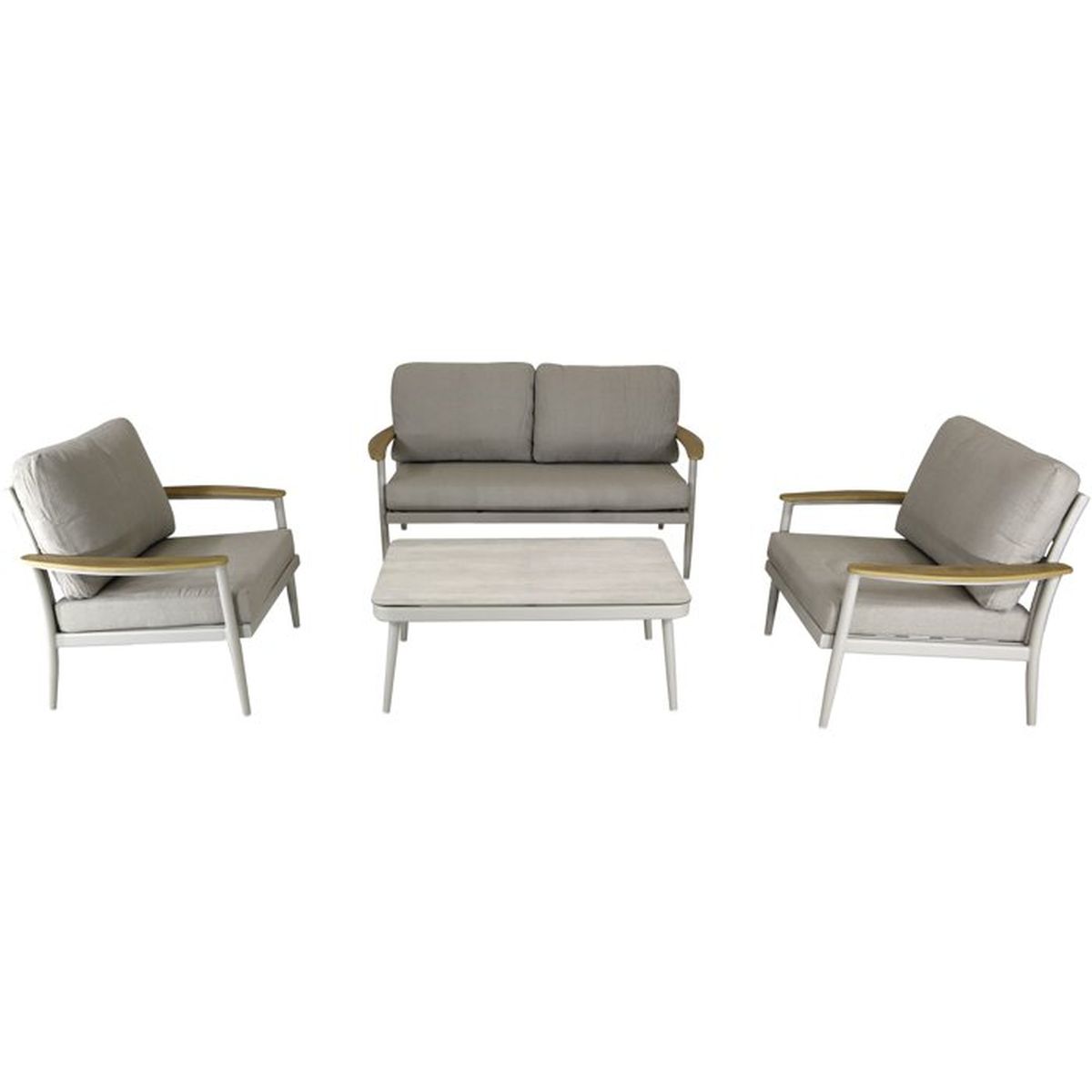 Salon bas de jardin - Proloisirs - Manon - Creme - Set 4 pieces (Canapé ...