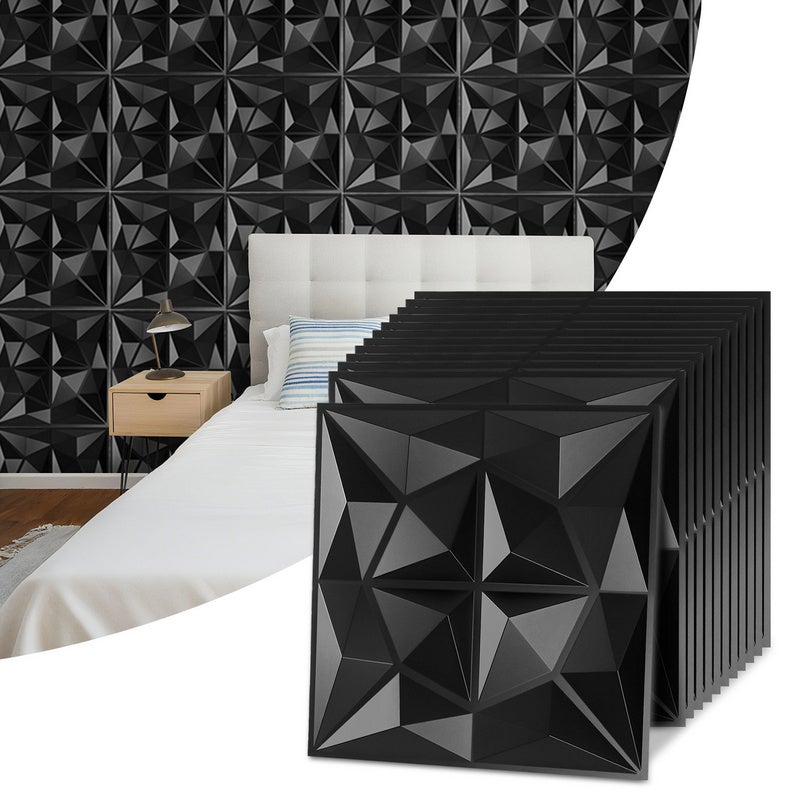 Autocollant mural texture diamant 3D, papier peint imperméable en PVC ...