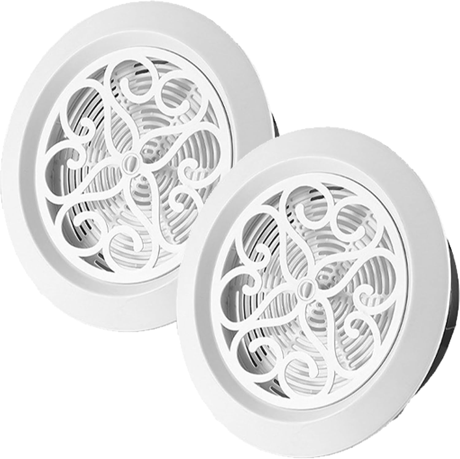 Grille de ventilation circulaire décorative en deux parties avec écran ...