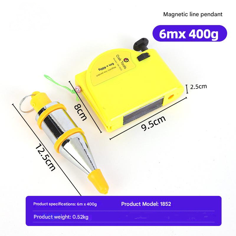 Fil à plomb magnétique 6 m * 400 g, fil à plomb linéaire automatique de ...