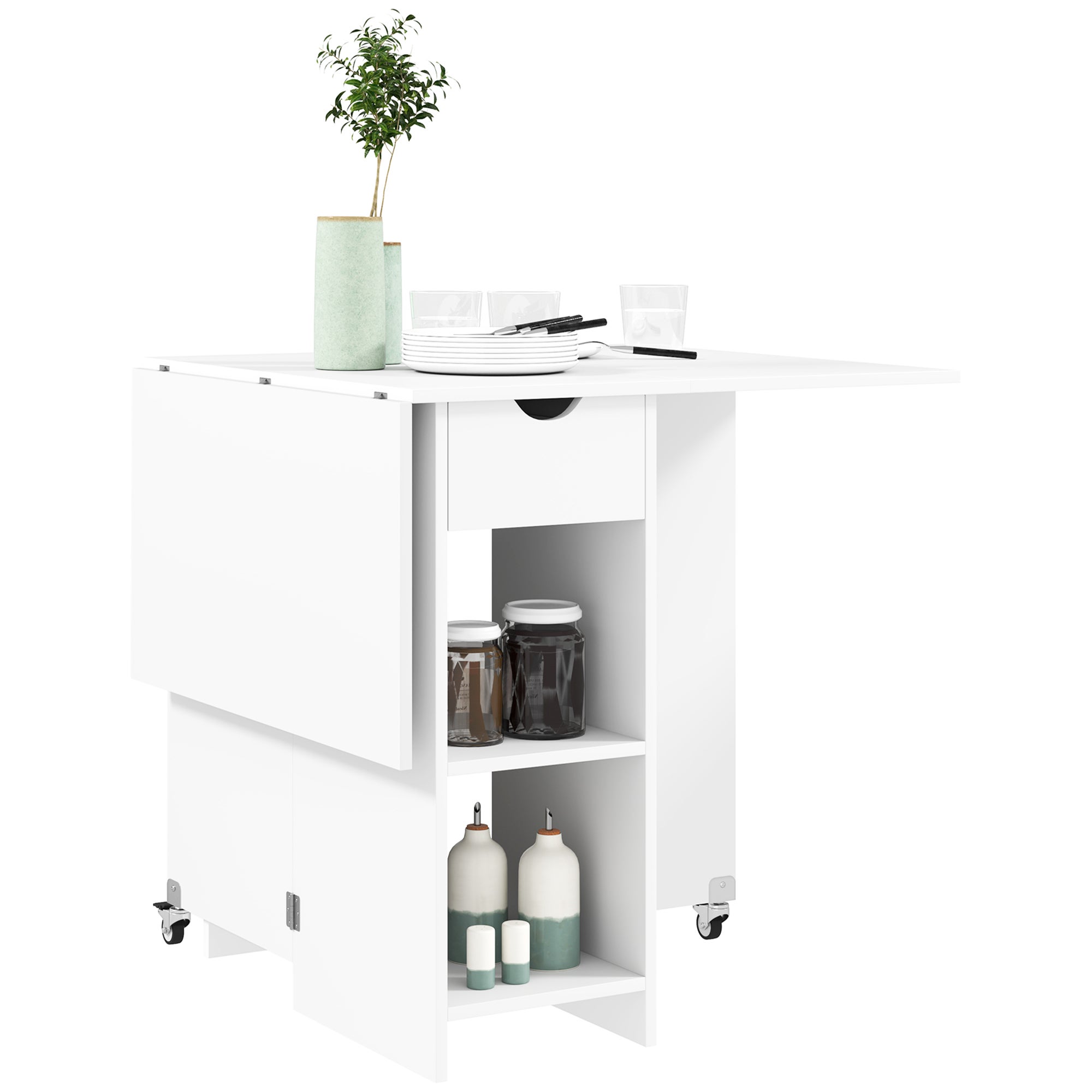 Table pliante 2 à 4 personnes cuisine pliante rangement extensible ...