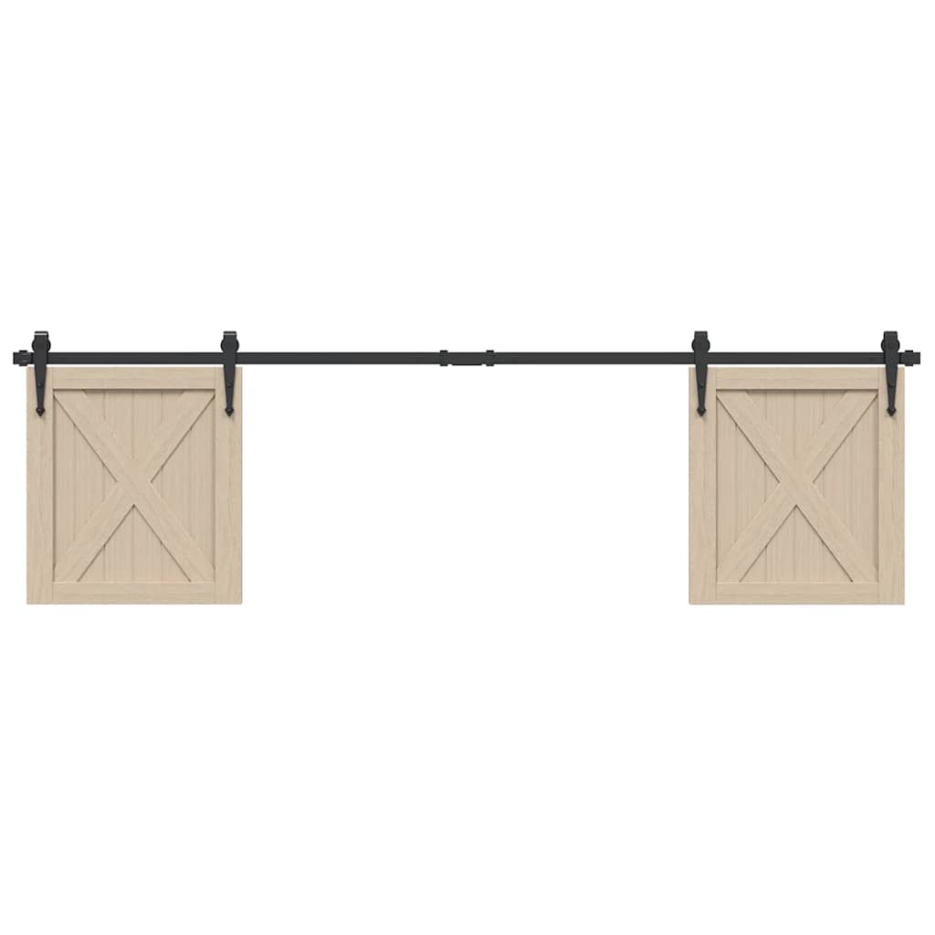 Maison Exclusive - Kit de porte d'armoire coulissante 183 cm acier au ...