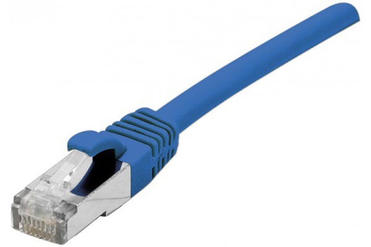 Câble rj45 cat 7 surblindé bleu 20 m CONECTICPLUS | Leroy Merlin