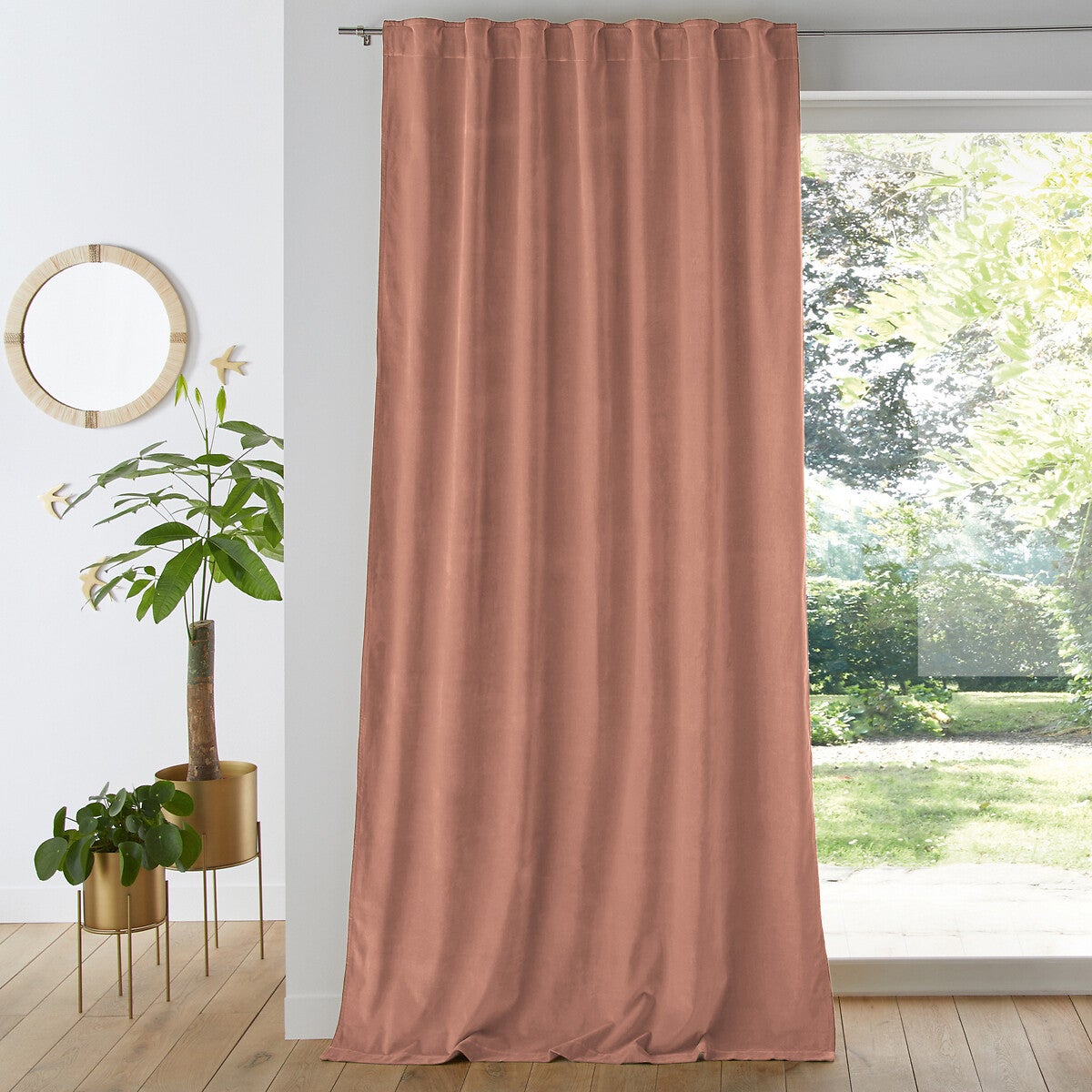 Rideau thermique velours pattes cachées, Velvet - Praline - 180 x 135 ...