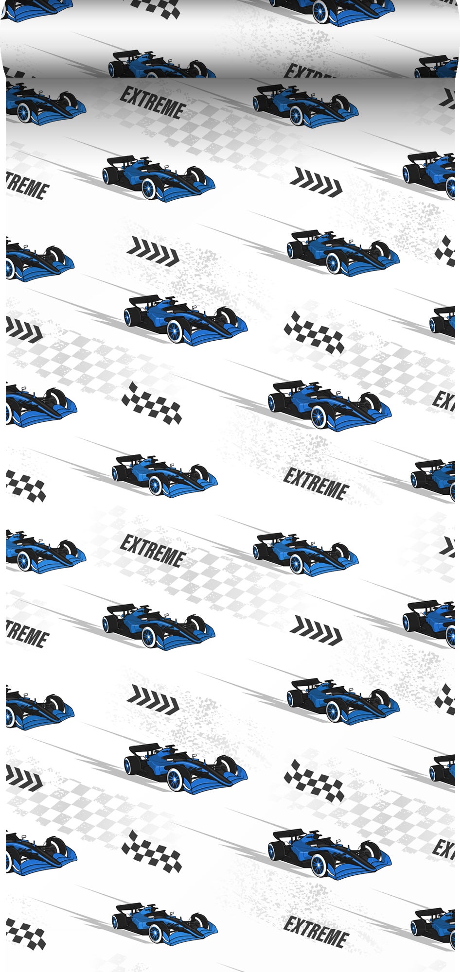 Carta da parati auto da corsa blu - 50 x 900 cm - Sanders & Sanders ...