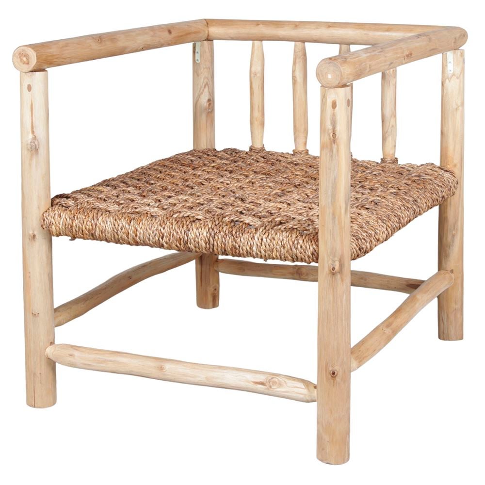 SILLÓN DE MADERA Y FIBRA NATURAL VALENTINO | Leroy Merlin