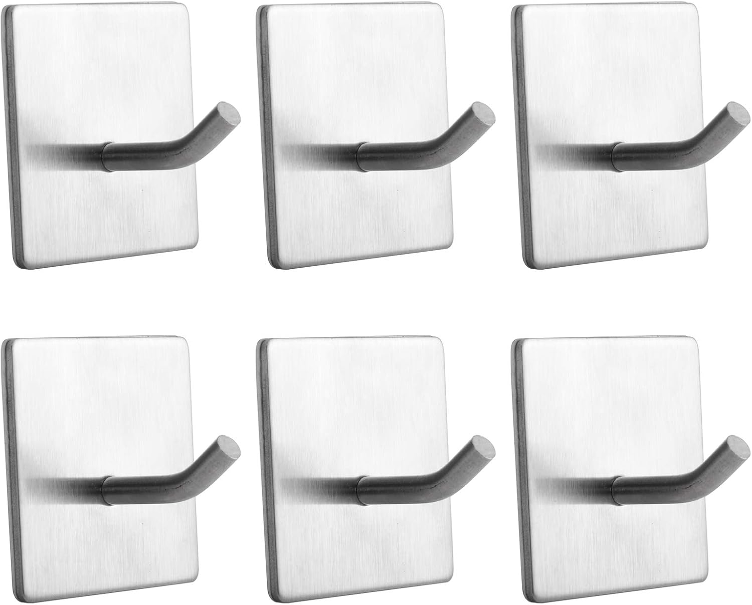 Lot de 6 crochets auto-adhésifs robustes et amovibles en acier ...