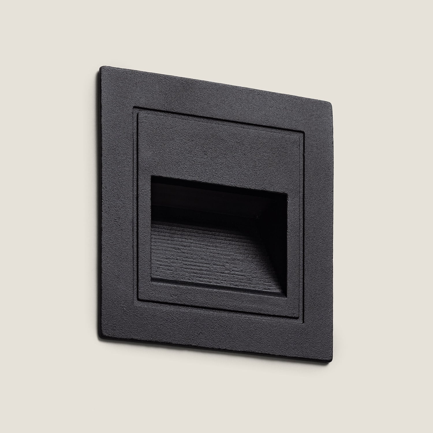 Balise Murale Extérieure LED 3W Encastrable Aluminium Carrée Olite ...
