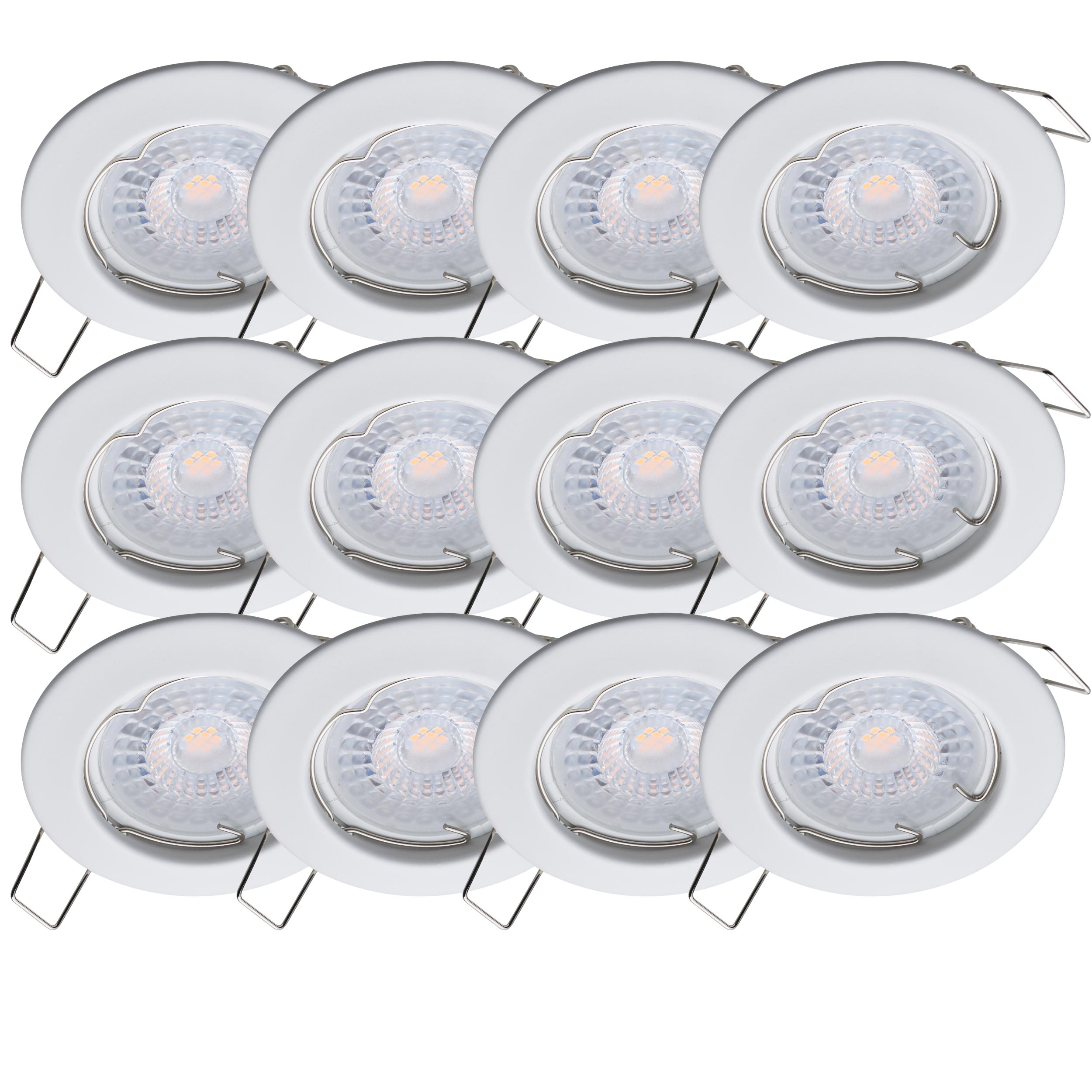 Oktaplex Sedan Lot de 12 spots encastré LED dimmable 370lm 4000K blanc ...