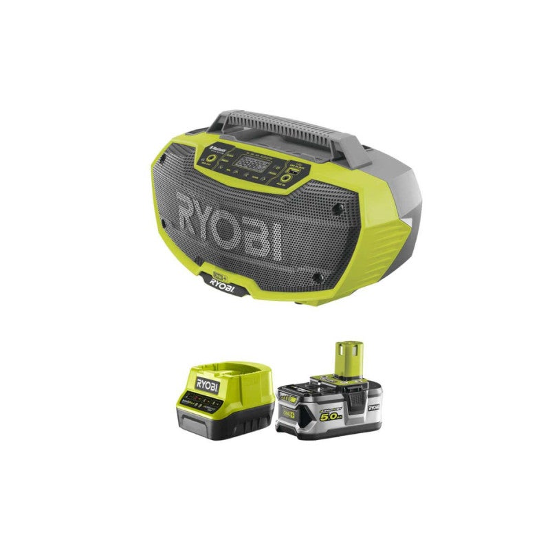 Pack RYOBI Radio d'atelier stéréo 18V One+ R18RH-0 - 1 batterie 5.0Ah ...