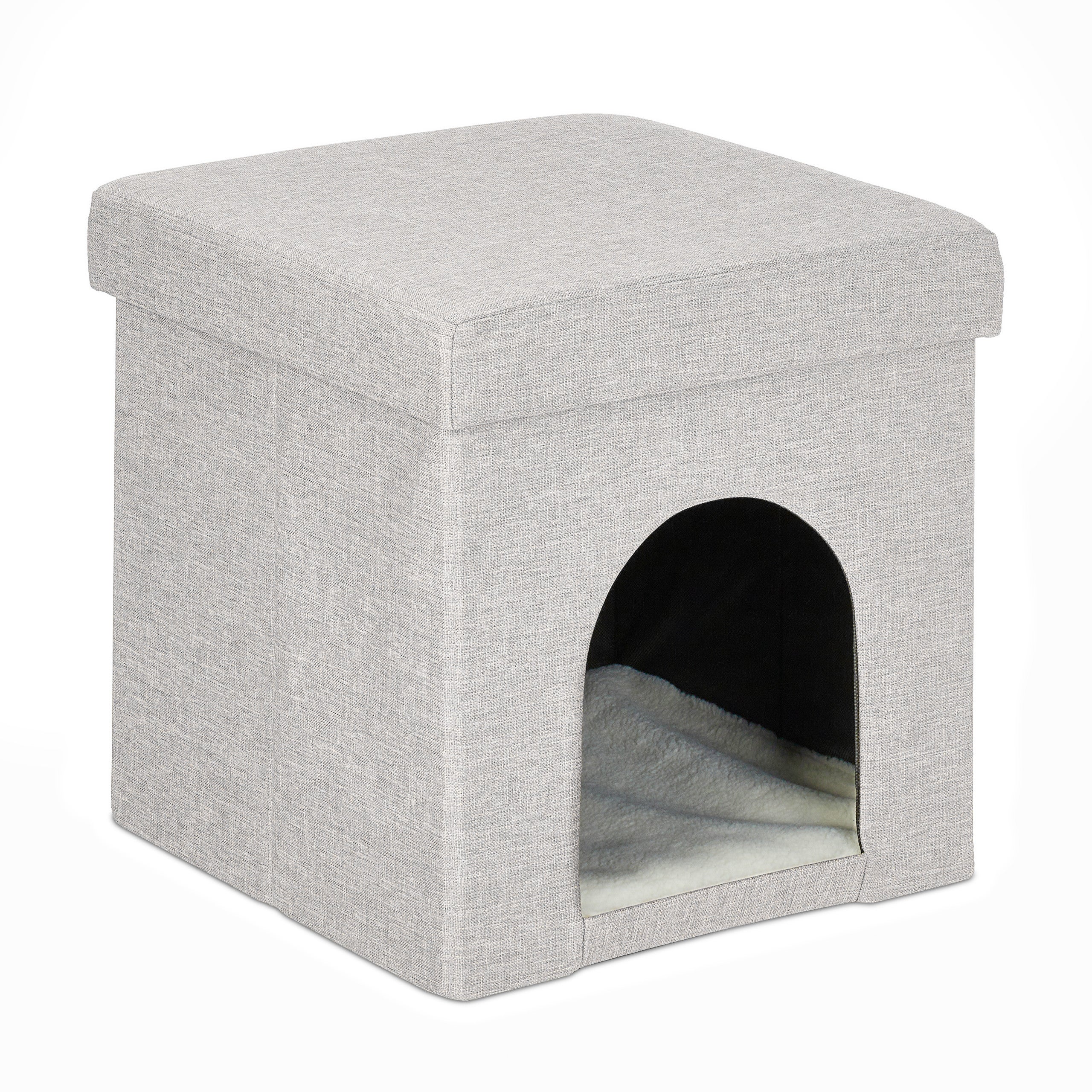 Relaxdays Casetta per Gatti, Pouf per Sedersi, HLP: 38,5x37x37 cm ...