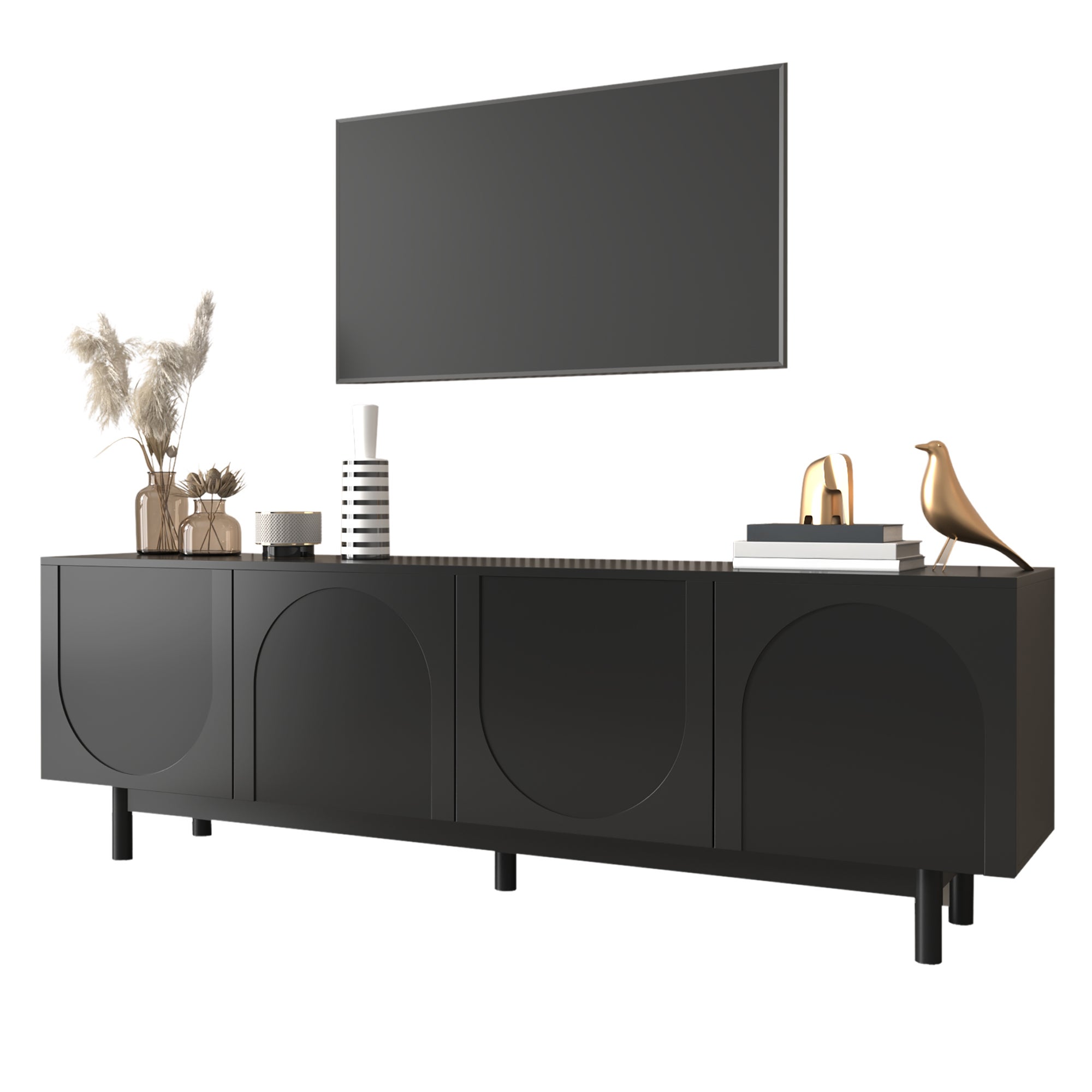 Mueble para TV - 4 puertas con sistema de apertura por presión y ...