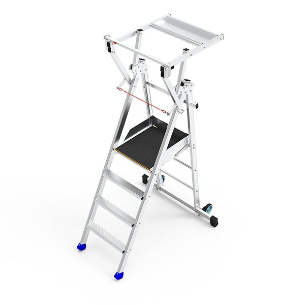 Escabeau PIRL 4 marches - Hauteur max. de travail 3.00m - PIRL4RM ...