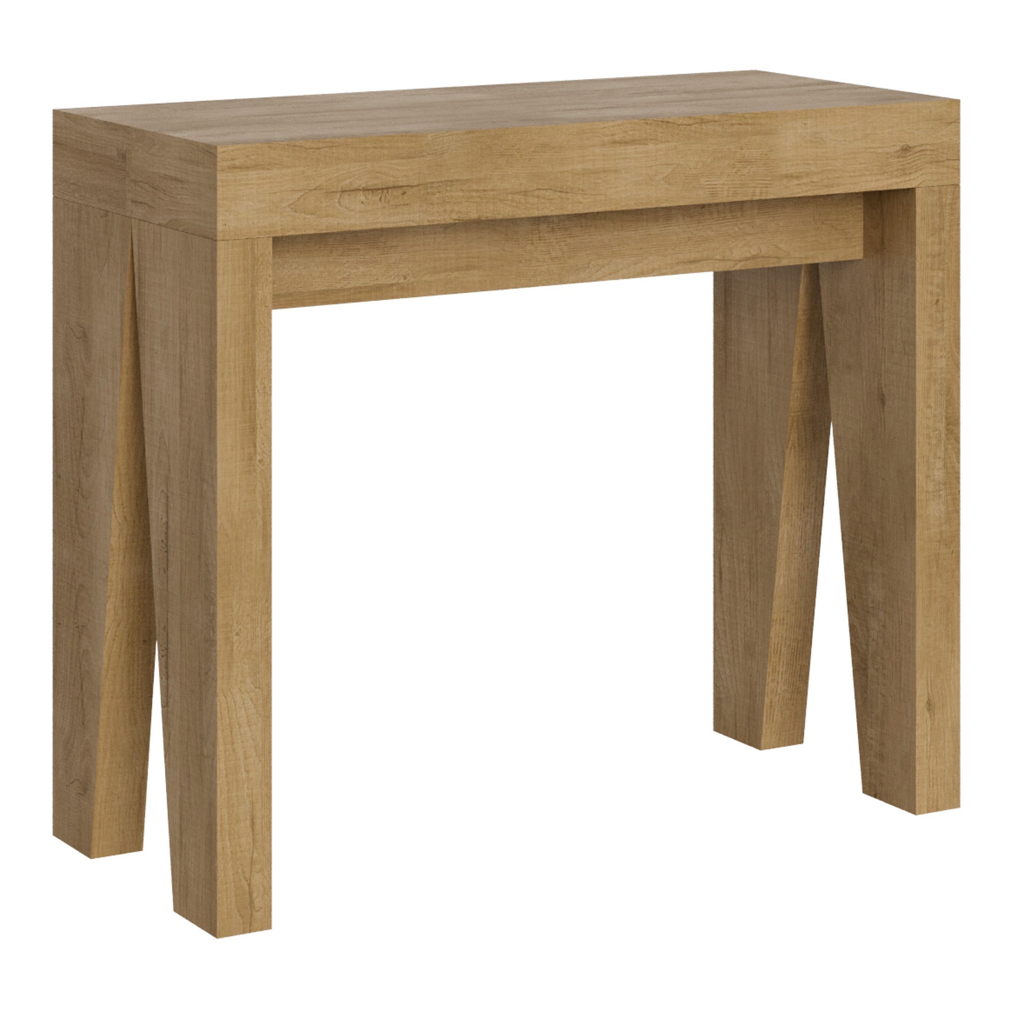 Console extensible 90x40/300 cm Naxy Chêne Nature | Leroy Merlin