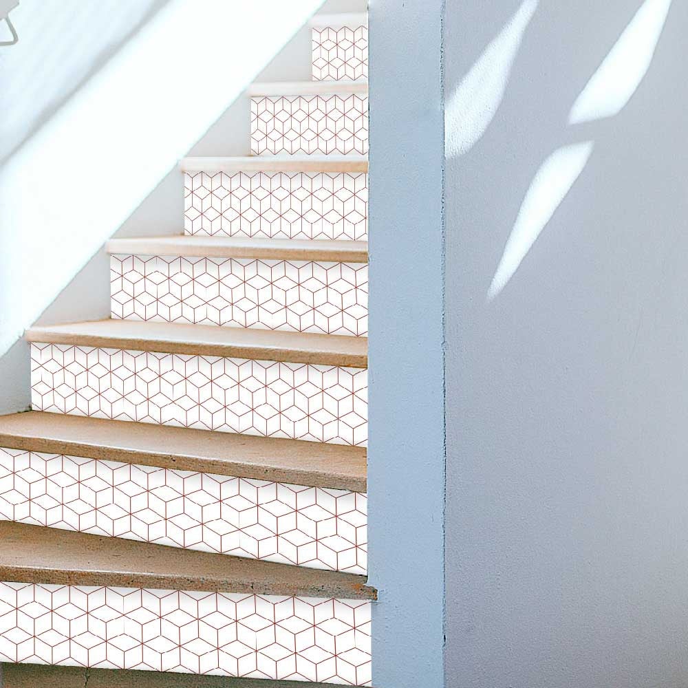 Lot de 16 - Contremarche uniforme - ALICE - Graphique Rouge - Lot de 16 ...