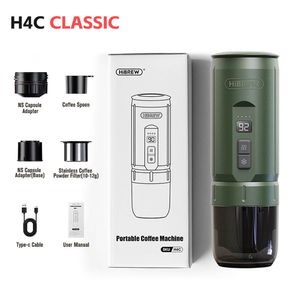 Cafetière Espresso portable - HIBREW H4C - Machine de café manuelle pour - Utilisation des ...