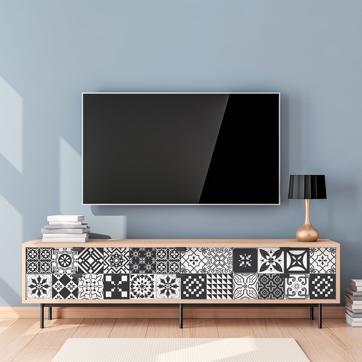 24 vinilos baldosa de cemento muebles alisonia - adhesivo de pared ...