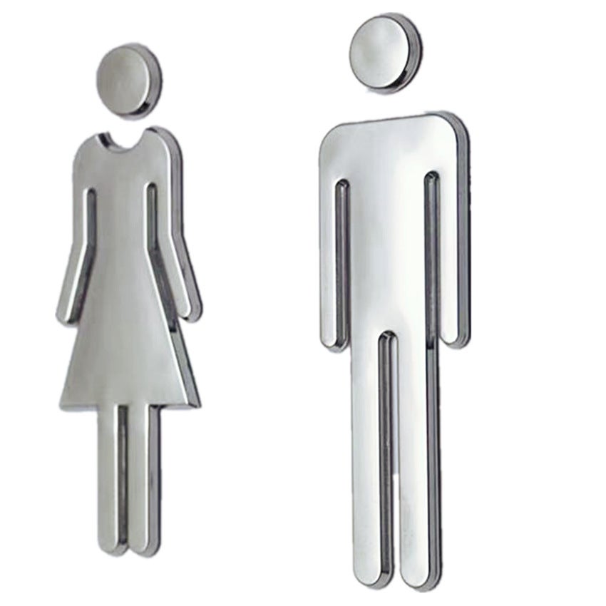 Signes WC de Symboles Hommes et Femmes, Stickers pour Toilettes, 12cm ...