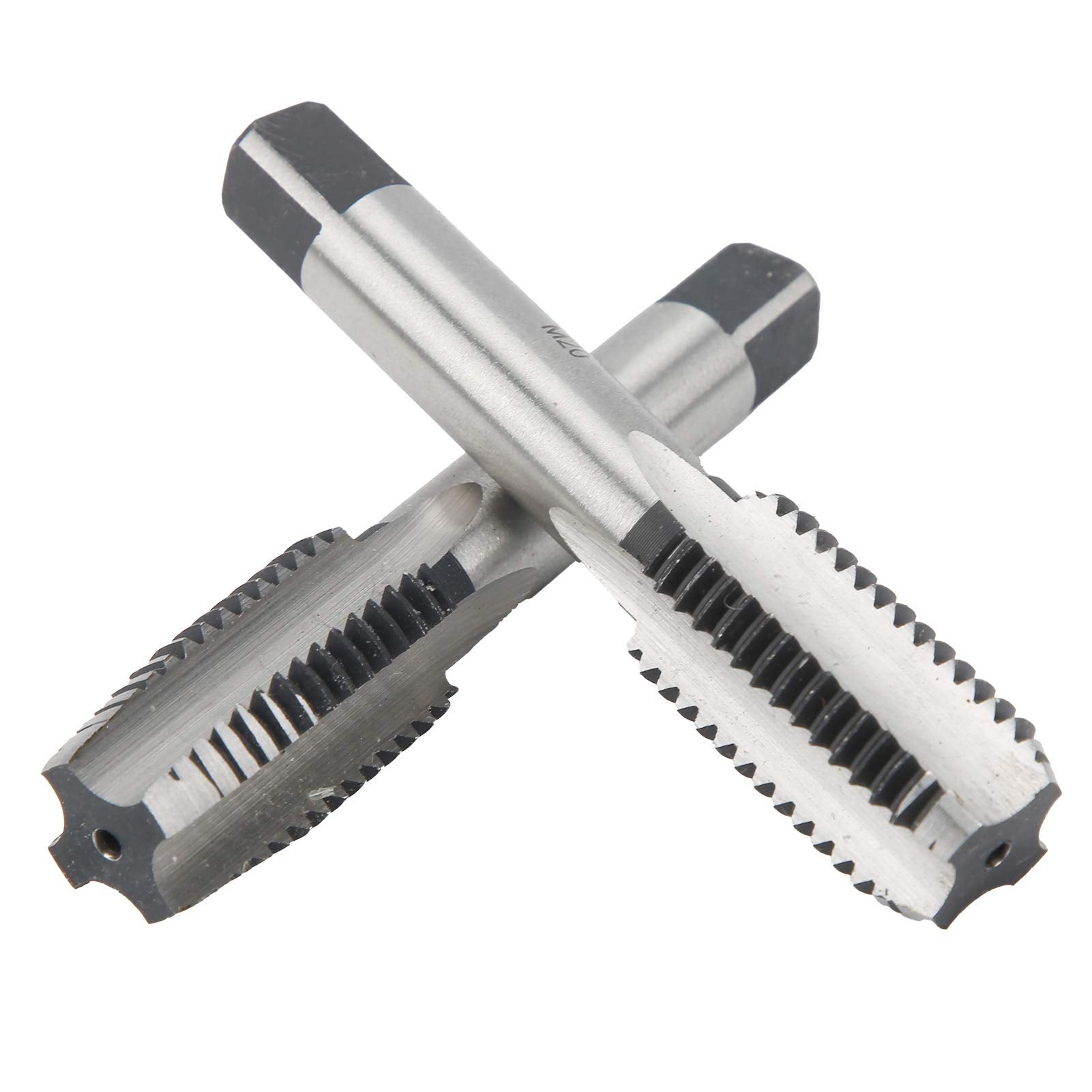 Lot de 2 tarauds à main de première main, filetage métrique M20, flûte droite, outil de ...