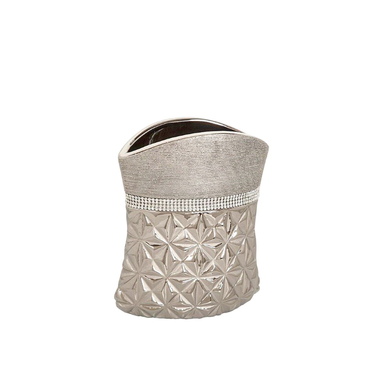 Vase Romimex Argenté Céramique 17 x 20 x 10 cm | Leroy Merlin