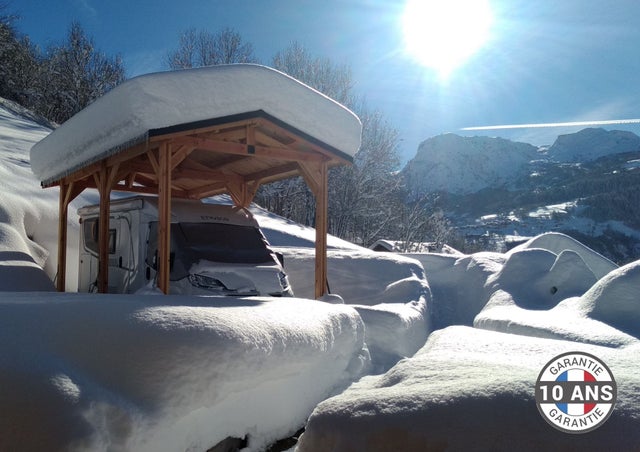 Carport bois 2 pans au meilleur prix | Leroy Merlin
