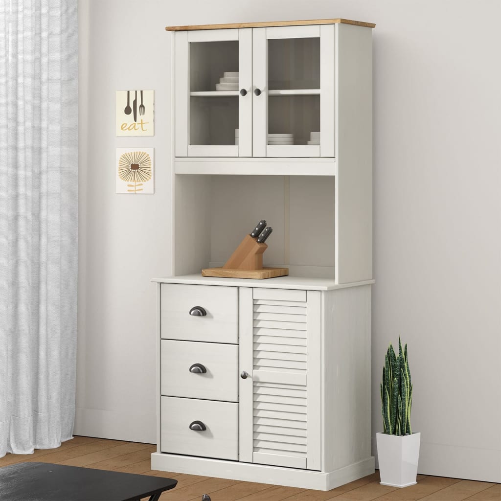 Dessus de commode VIGO blanc 78x30x100 cm bois massif de pin | Leroy Merlin