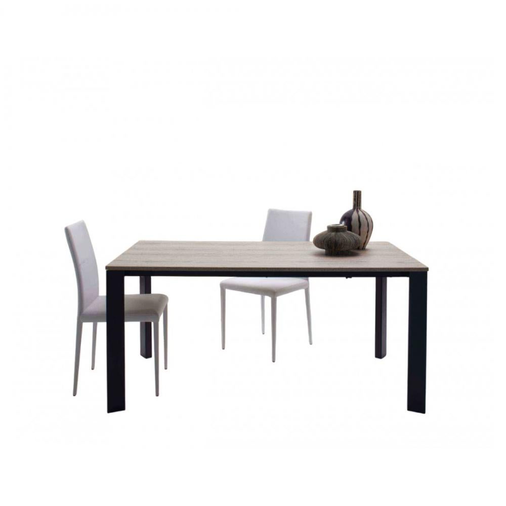 Table 6 couverts TEOREMA extensible 120 à 180cm pieds métal graphite ...
