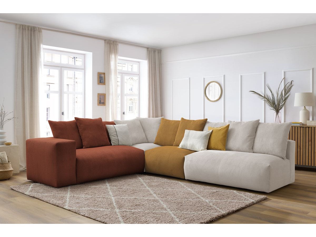 BOBOCHIC Canapé d'angle fixe modulable ultra moelleux VOLTAIRE avec 2 ...