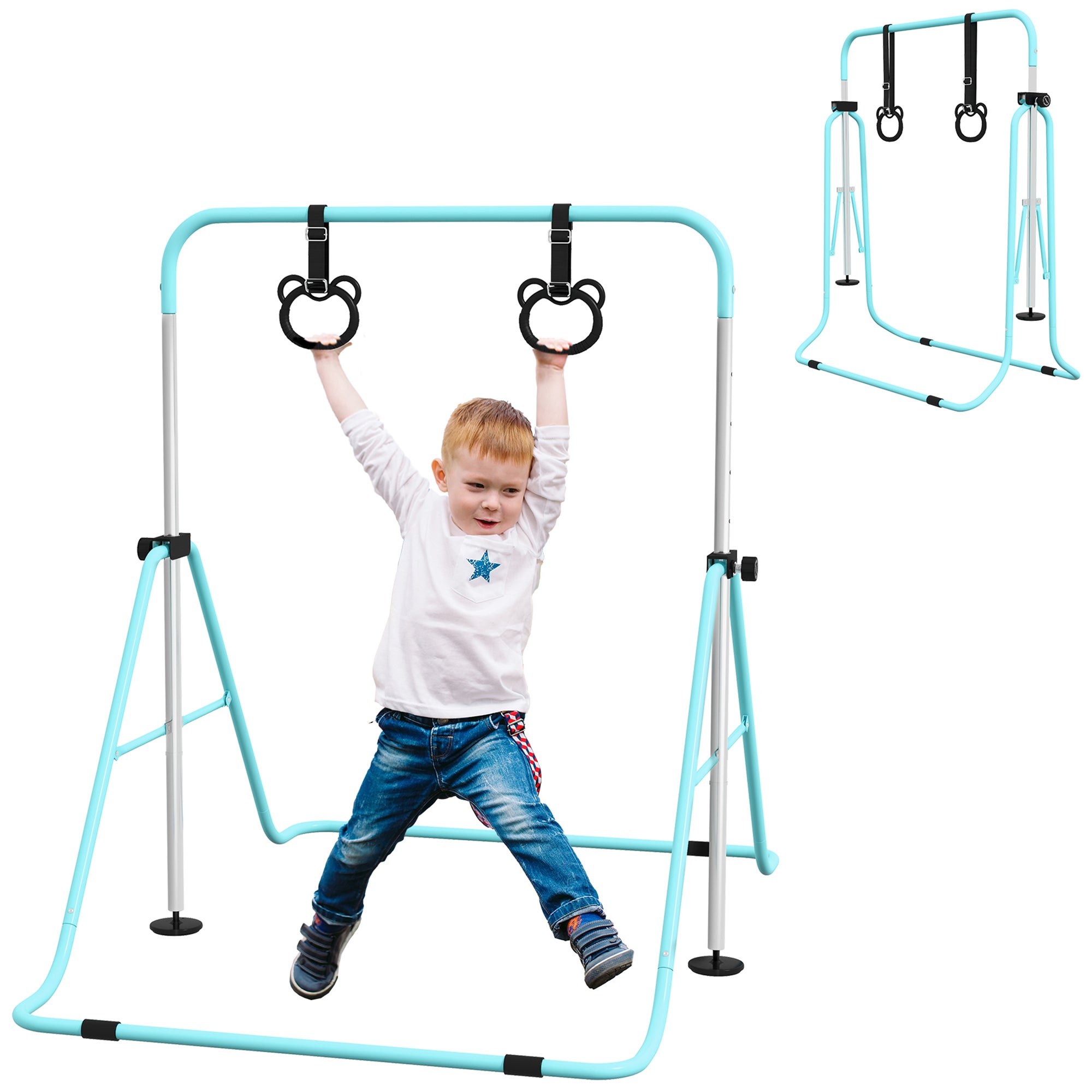 Barra de gimnasia infantil, barra horizontal plegable con altura ...