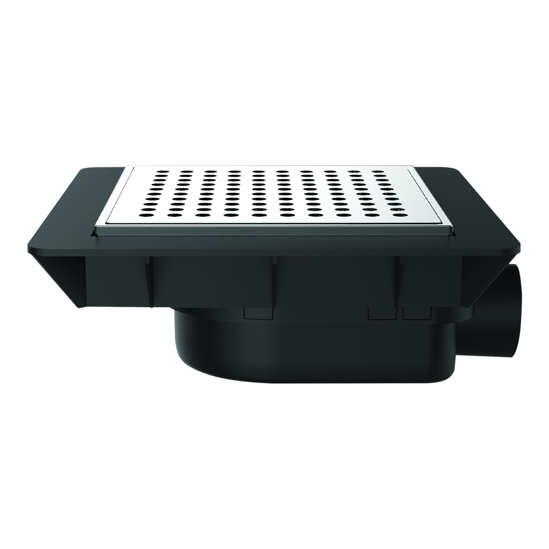 Bonde de sol ultra-plate, SMART à carreler, grille139x139, horiz. Ø40mm ...