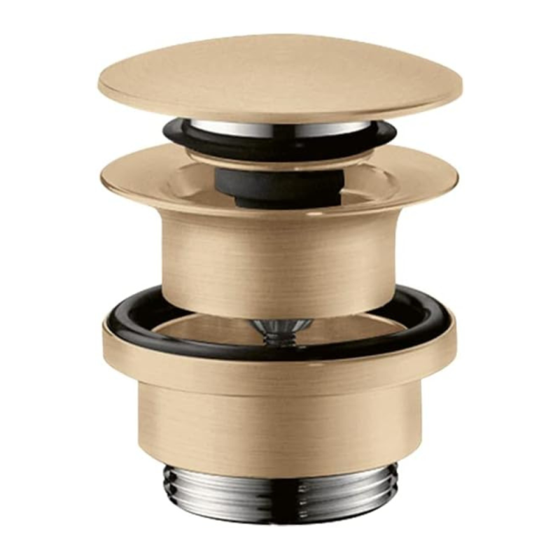 Desagüe de lavabo push-open HANSGROHE bronce cepillado | Leroy Merlin